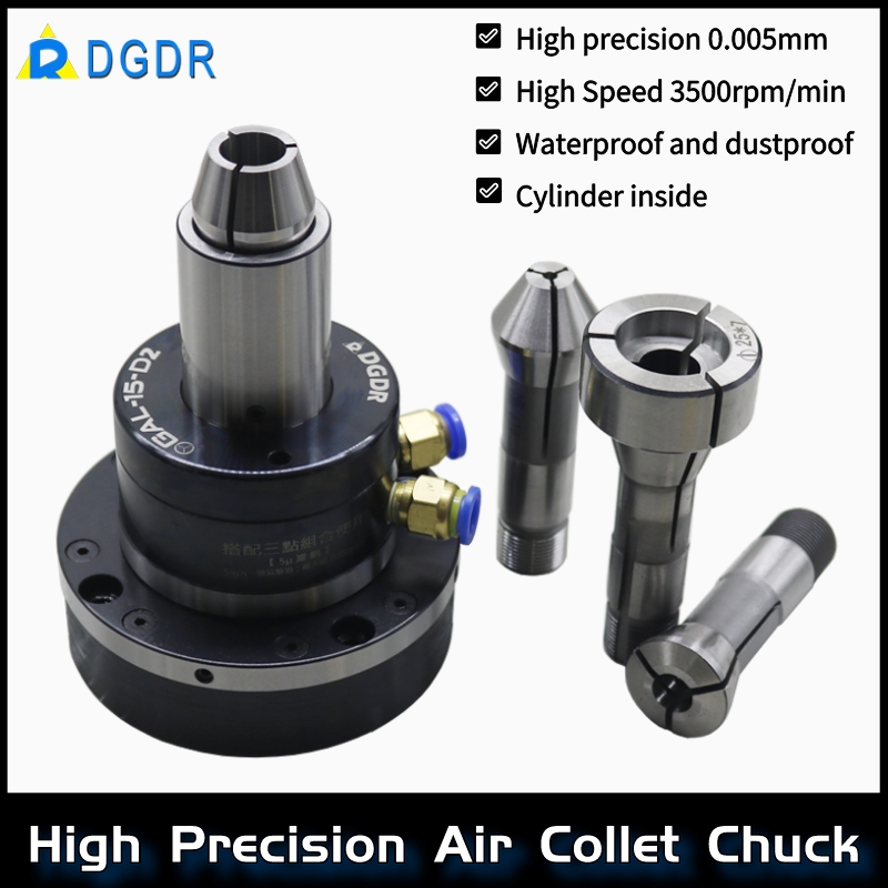 grinding machine air collet chuck GAL-15-D small size pneumatic chuck ...