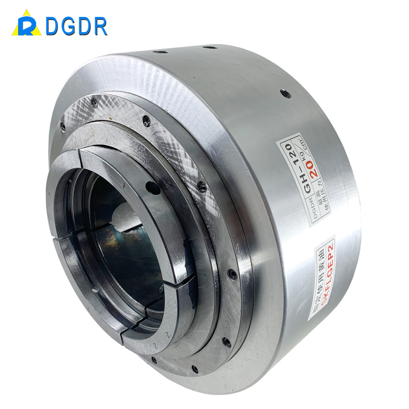 GH-120 chase hole hollow pneumatic rotary chuck vice jaws oil pressure ...